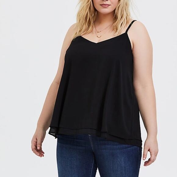 torrid | Tops | Torrid Womens 3x Top Swing Cami Tank V Neck Black Plus ...